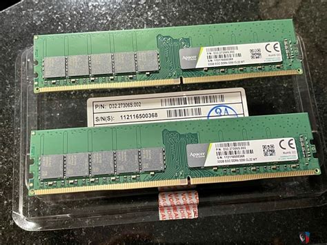 Apacer 32gb Ddr4 3200mhz Wide Temp Ecc Udimm 2 Industrial Modules 64gb Total Pending Sale