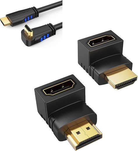 Amazon Com CableCreation Bundle 2 Items HDMI Adapter Male To Female 2 Pack 4K HDMI Cable 3ft