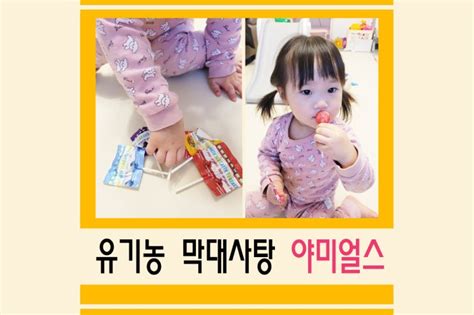 두돌 아기 간식 첫 사탕 야미얼스 비건 유기농 막대사탕 네이버 블로그