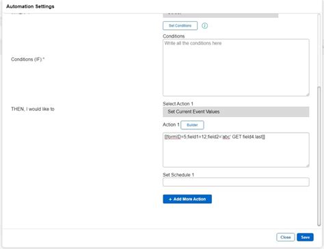 Field Value Selection Jet Workflow
