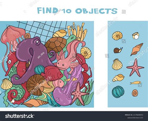 Find 10 Hidden Objects Picture Puzzle Stock Vector Royalty Free Find 10 Hidden Objects Picture Puzzle Stock Vector Royalty Free