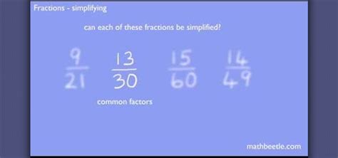 how to reduce fractions to their simplest form in basic math math