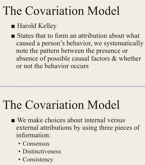 Covariation Model In Psychology
