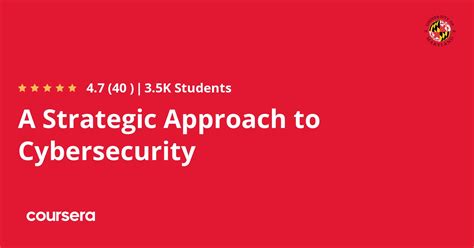 A Strategic Approach To Cybersecurity Coursera