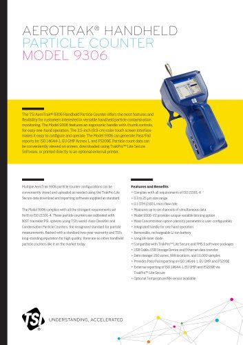 Aerotrak Handheld Particle Counter 9306 Tsi Pdf Catalogs Technical Documentation Brochure