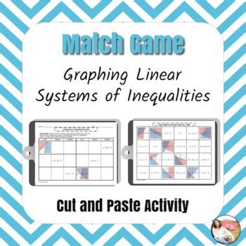 Graphing Systems Of Inequalities Cut And Paste Activity Graphing Cut And Paste Inequality