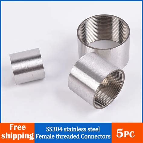 304 스테인리스 스틸 수도관 피팅 Bspt 암나사 커넥터 조인트 물 가스 커넥터 어댑터 1 1 14 1 12 5 개파이프 피팅 Aliexpress
