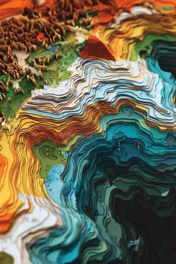 A Layered 3d Geographical Map Showing Dynamic Climate Gis Data Overlays