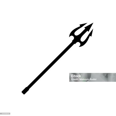 트라이던트 아이콘 흰색 배경에 격리된 로고 3 명에 대한 스톡 벡터 아트 및 기타 이미지 3 명 개념 검은색 Istock