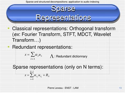 Ppt Adapted Representations Of Audio Signals For Music Instrument