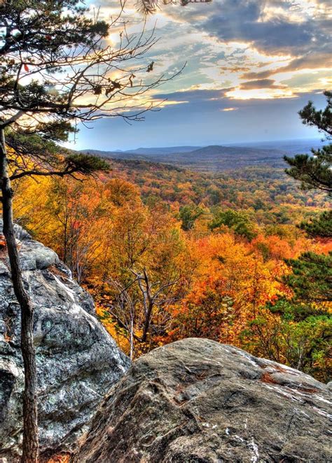 View From Bears Den Overlooking The Shenandoah Valley During Peak Fall