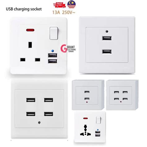 Usb Charging Socket 13a Socket Usb Type C Wall Socket Double Usb Port