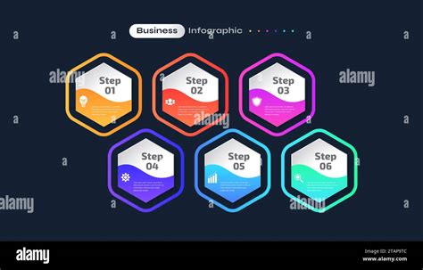 Modern Infographic Design Template With 6 Options Or Steps Can Be Used