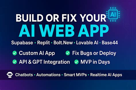 Build Fix Lovable Ai Dev Supabase Bolt New Lovable Ai Web App Replit Ai