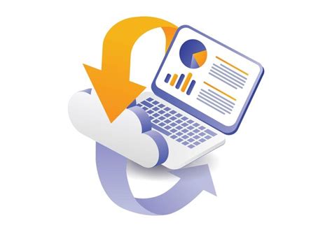 Premium Vector Computer Data Analysis Cloud Server