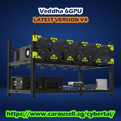 Ready Stock GPU Veddha Miner Case V Edition Mining Frame Case Rig Computers Tech Parts