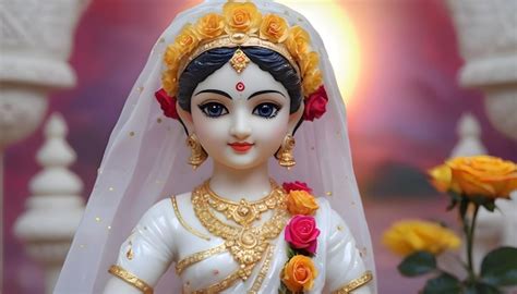Premium Photo Cute Radha Rani Standing Aigenerated Image