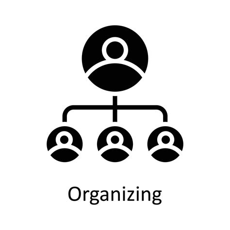 Organizing Vector Solid Icon Design Illustration Time Management