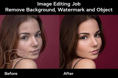 image editing job remove background watermark and object by cutouts