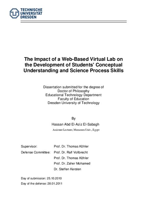 Pdf The Impact Of A Web Based Virtual Lab On Developing Conceptual Understanding And Science