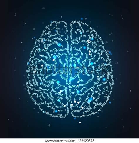 Concept Illustration Human Brain Formed Out Stock Vector Royalty Free
