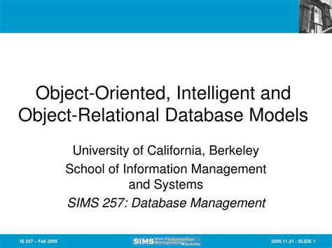 Ppt Object Oriented Intelligent And Object Relational Database