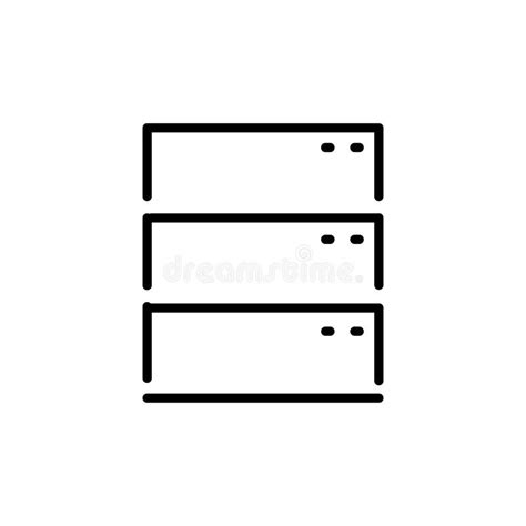 Modern Database Line Icon Stock Vector Illustration Of Automation
