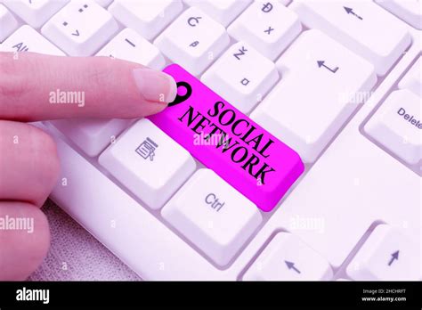 Text Caption Presenting Social Network Business Overview Interactions Sharing Information