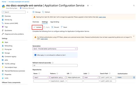 Use Application Configuration Service For Tanzu Azure Spring Apps