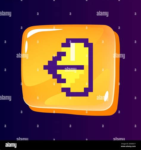 Logout Glossy Ui Button With Pixelated Color Icon Stock Vector Image And Art Alamy