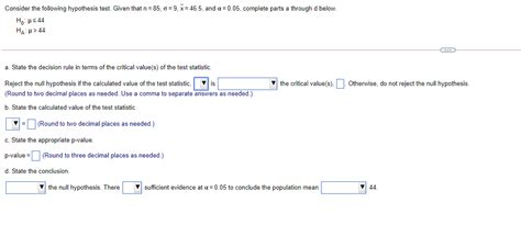 Solved Consider The Following Hypothesis Test Given That Chegg