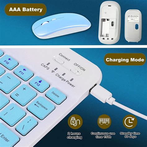 Mini Rechargeable Ergonomic Bluetooth Keyboard And Mouse Klavye Mouse Wireless Keyboard And