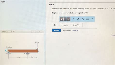 Solved Determine The Deflection At C Of The Overhang Beam E