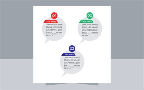 Marketing Flowchart Vector Template 3 Steps Business Infographic Design