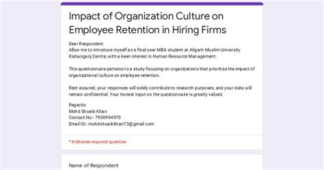 Mohd Shoaib Khan On Linkedin Impact Of Organization Culture On