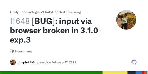 Bug Input Via Browser Broken In 310 Exp3 · Issue 648 · Unity