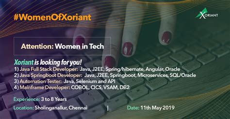 Womenintech Techjobs Hiring Belongatxoriant Womenofxoriant Xoriantishiring Xoriant
