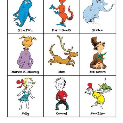 Dr Seuss Character Memory Classful