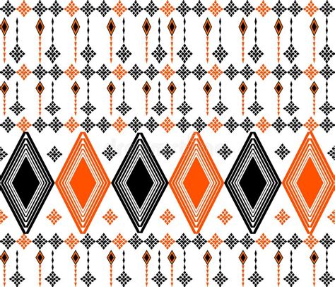 Geometric Ethnic Pattern Navajo Native American Seamless Pattern Colorful Design Stock