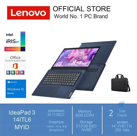 Jual Lenovo Ideapad Itl Myid I G Gb Gb Ssd Iris Xe Windows Ohs Fhd