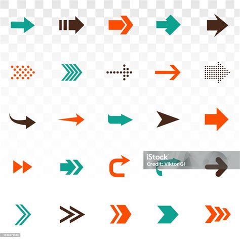 투명 한 배경에 고립 된 평면 현대 간단한 화살표의 큰 세트 웹 디자인 모바일 앱 인터페이스 등을 위한 개념 화살표 컬렉션입니다 커서 벡터 일러스트레이션 곡선에 대한 스톡