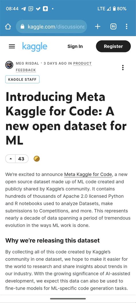 Yoel Zeldes On Linkedin Kaggle Released Meta Kaggle For Code A Huge