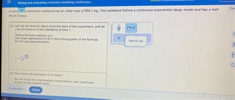 Solved Writing And Evaluating A Function Modeling