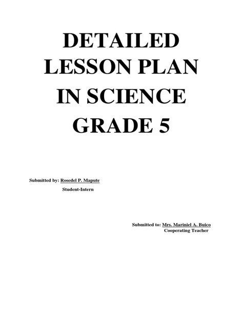 Science Grade 5 Electromagnet Lesson Plan Mapute Pdf Inductor Magnet