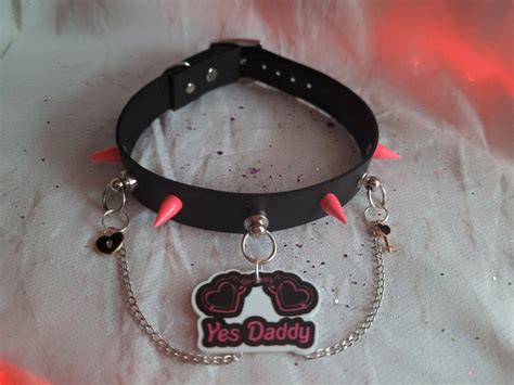 S Er Yes Daddy Anh Nger Bdsm Ddlg Choker Halsband Etsy De