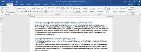 Formatting Styles In Word