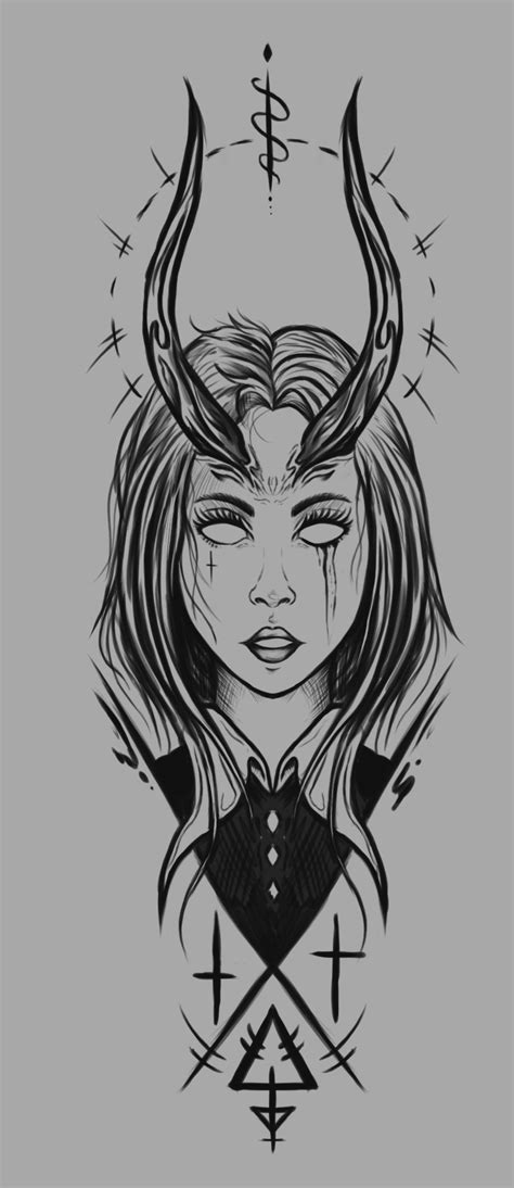 Demon Girl Tattoo Designs