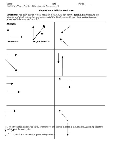 Solved Name Vector Addition Worksheet Directions Doc Template Pdffiller