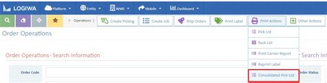 How Can I Print A Consolidated Pick List