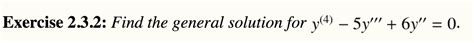 Solved Exercise 2 3 2 Find The General Solution For Y4